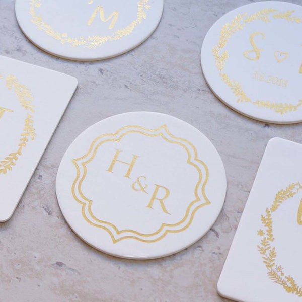Real Foil Custom Coasters - Monogram, Initial, Personalised Coaster